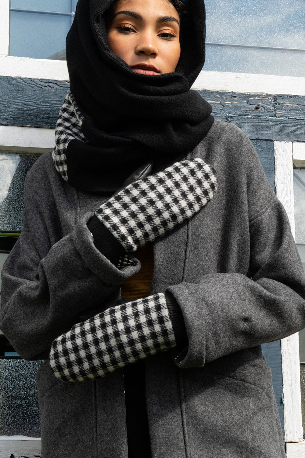 Kazak | Tricot Recycled Leather & Fabric Mittens – Jennifer Glasgow ...